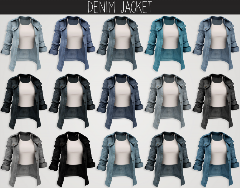 Elliesimple Denim Jacket The Sims 4 Download Simsdom Ru Sims 4