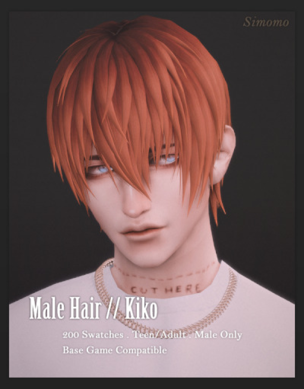Kiko Hair by simomo - Sims 4 CC - SimsFinds