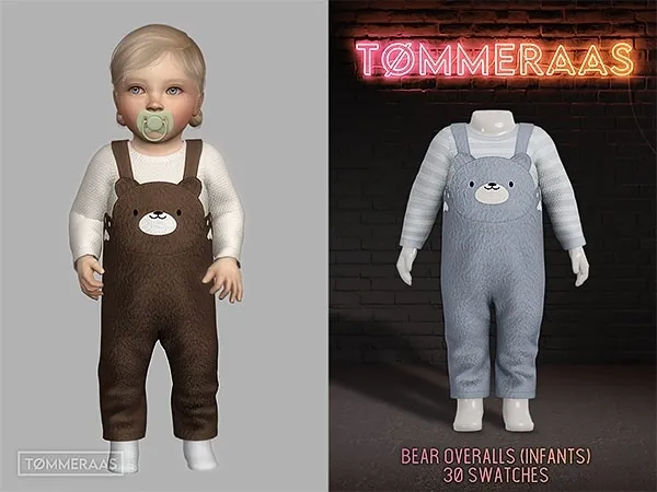 T MMERAAS Bear Overalls For Infants 69 Sims 4 CC SimsFinds