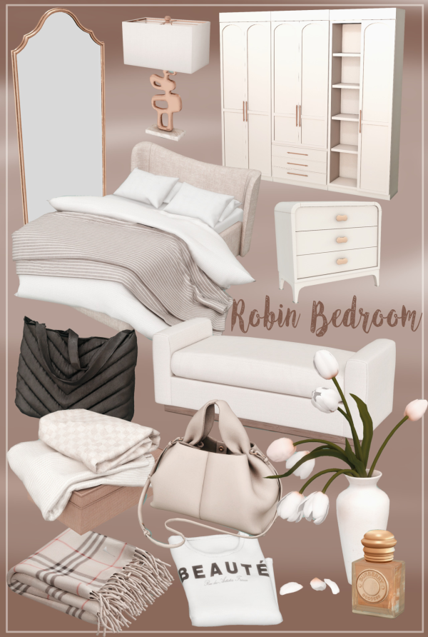 Robin bedroom by Pinkboxdesign - Sims 4 CC - SimsFinds